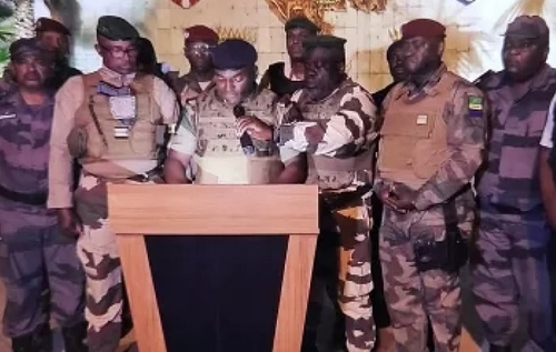 Gabon military officers declare coup after general election, drawing ...