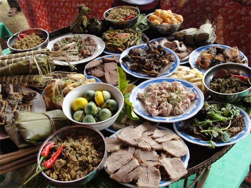 Traditional food of black Thai ethnic people